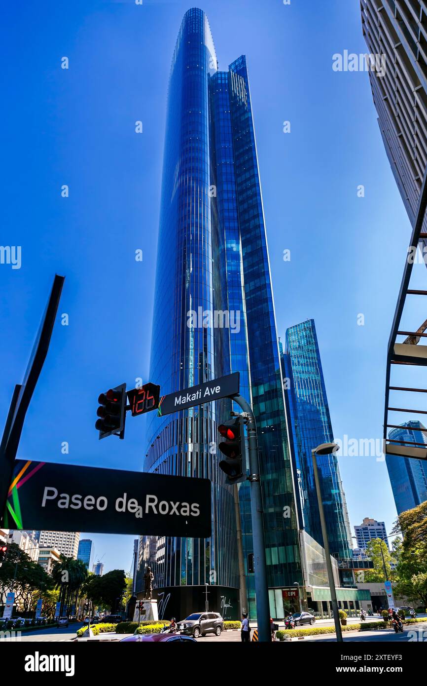 Makati city landscape, buildings, architecture and skyline around Ayala ...