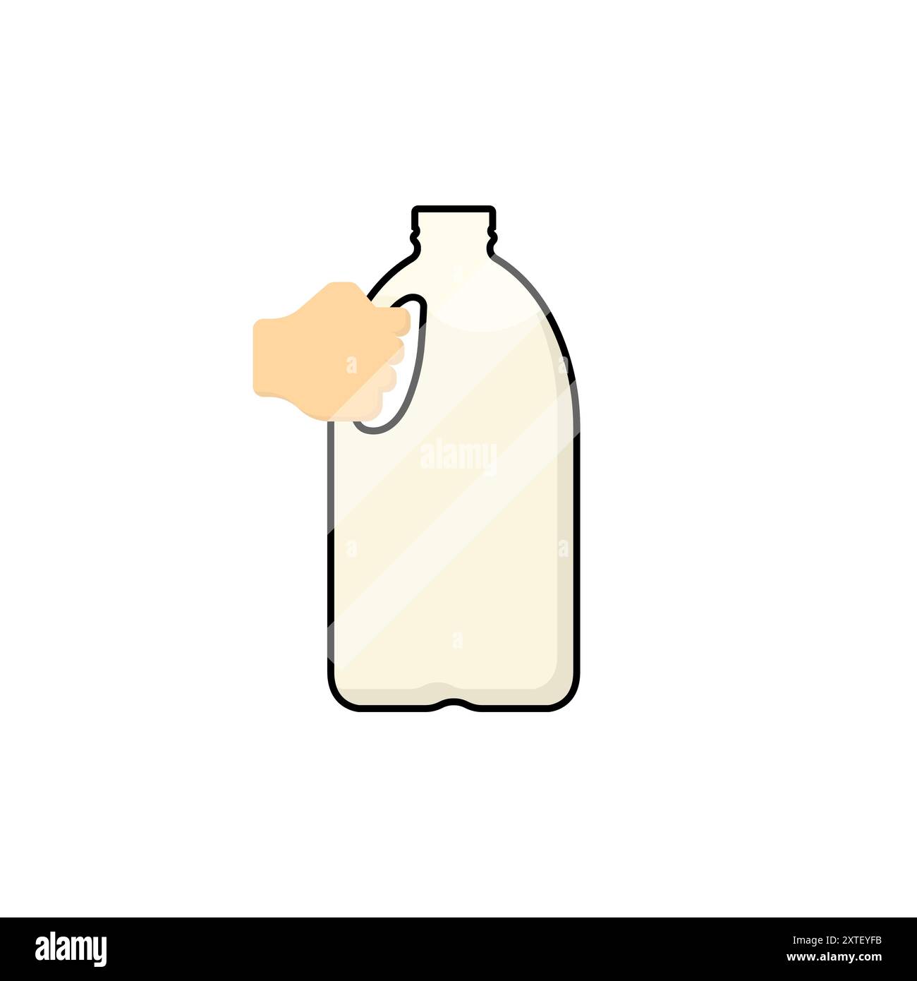 Gallon of milk vector icon. Simple icon of plastic container for milk ...