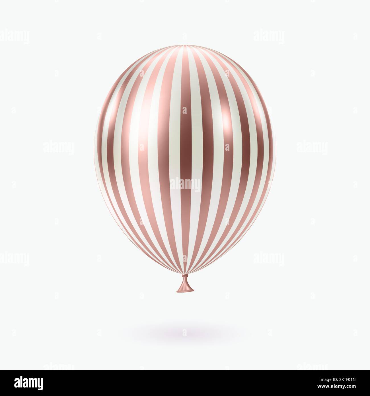 Pink white balloon. Luxury realistic balloons. Striped pattern Stock ...