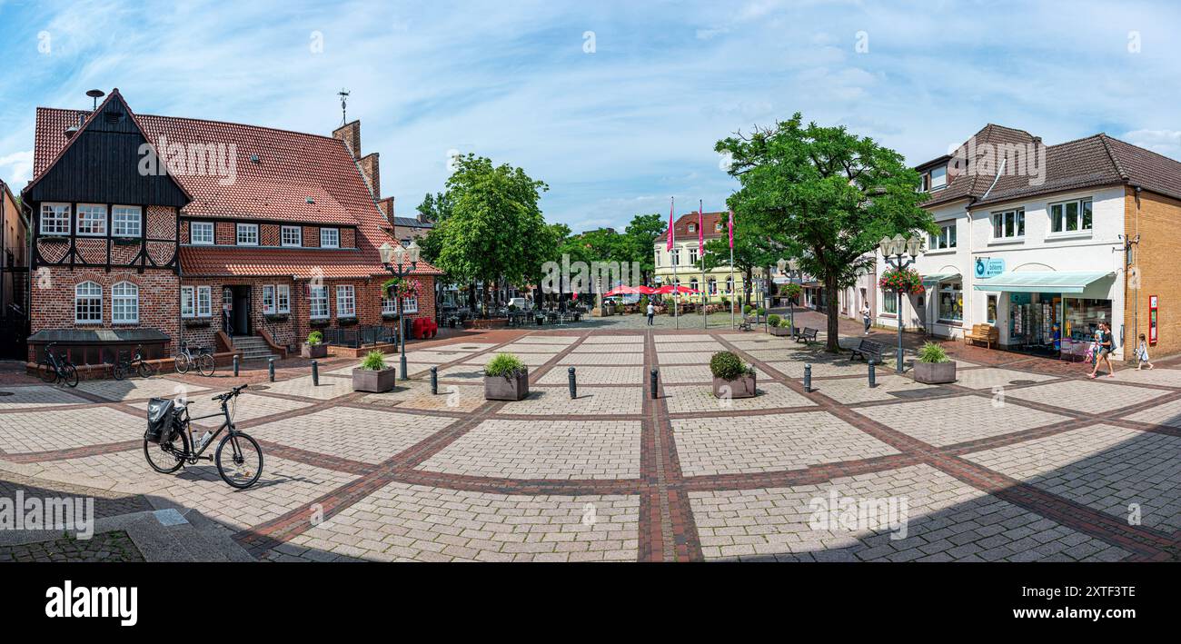 Oldenburg, Lower Saxony, Germany, July 15, 2024 - Old market square at ...