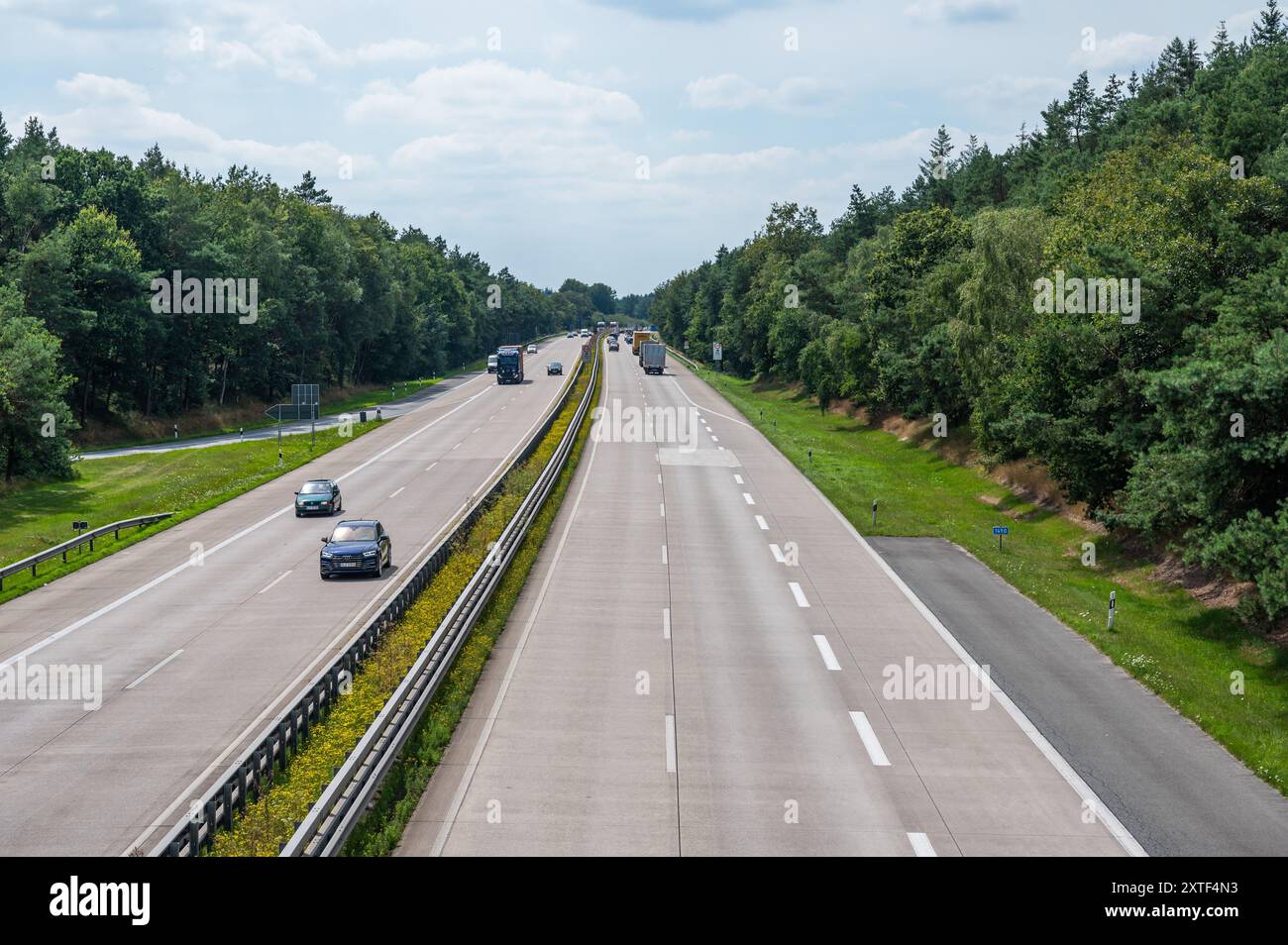 Symbol of motorway with bridge over hi-res stock photography and images ...