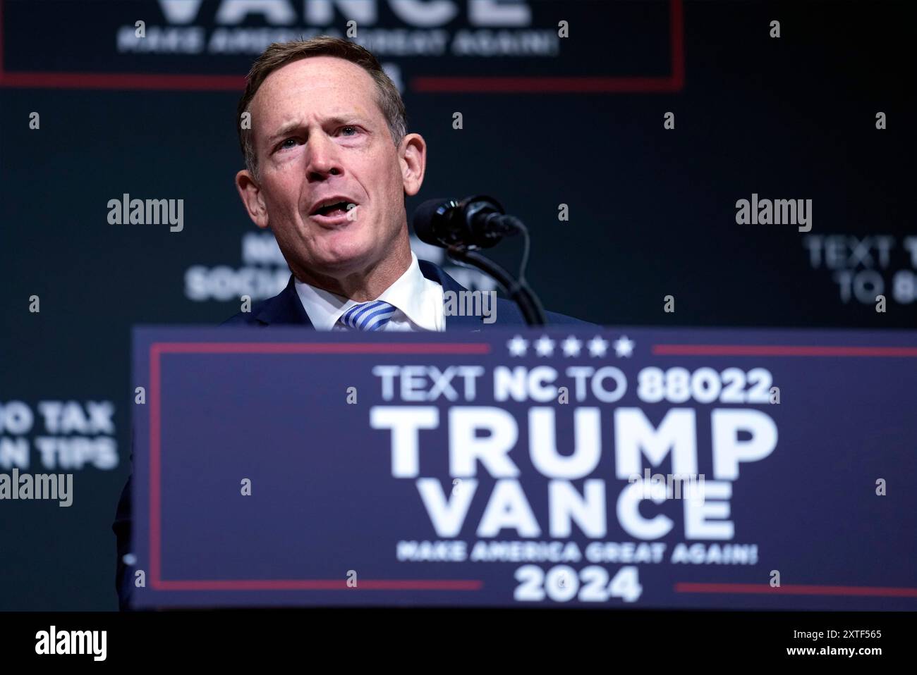 Sen. Ted Budd, R-N.C., speaks before Republican presidential nominee ...
