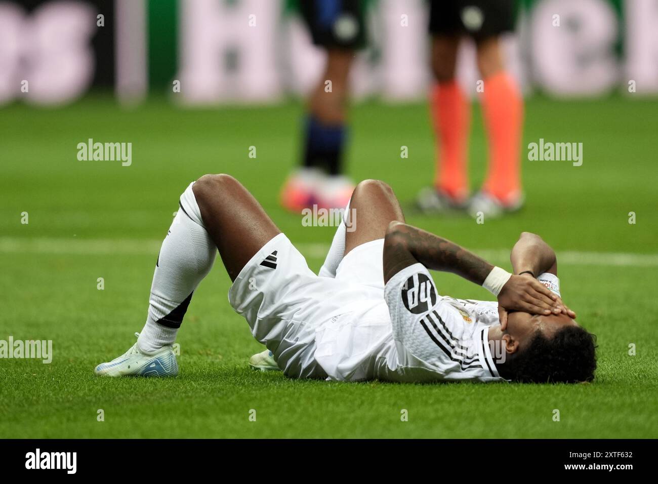 Warsaw, Poland. 14th Aug, 2024. Real Madrid's Rodrygo during the 2024 ...