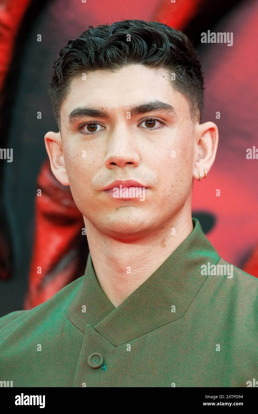 London, UK. 14th Aug, 2024. Archie Renaux seen at the UK Gala screening of Alien Romulus ...