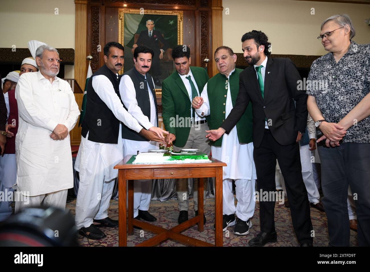 Peshawar, Peshawar, Pakistan. 14th Aug, 2024. Pakistan's Olympic gold ...