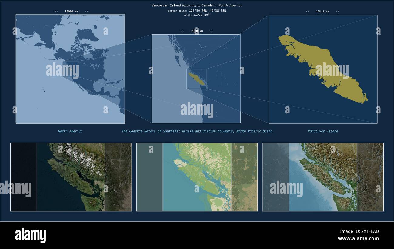 Vancouver Island in the North Pacific Ocean - belonging to Canada ...