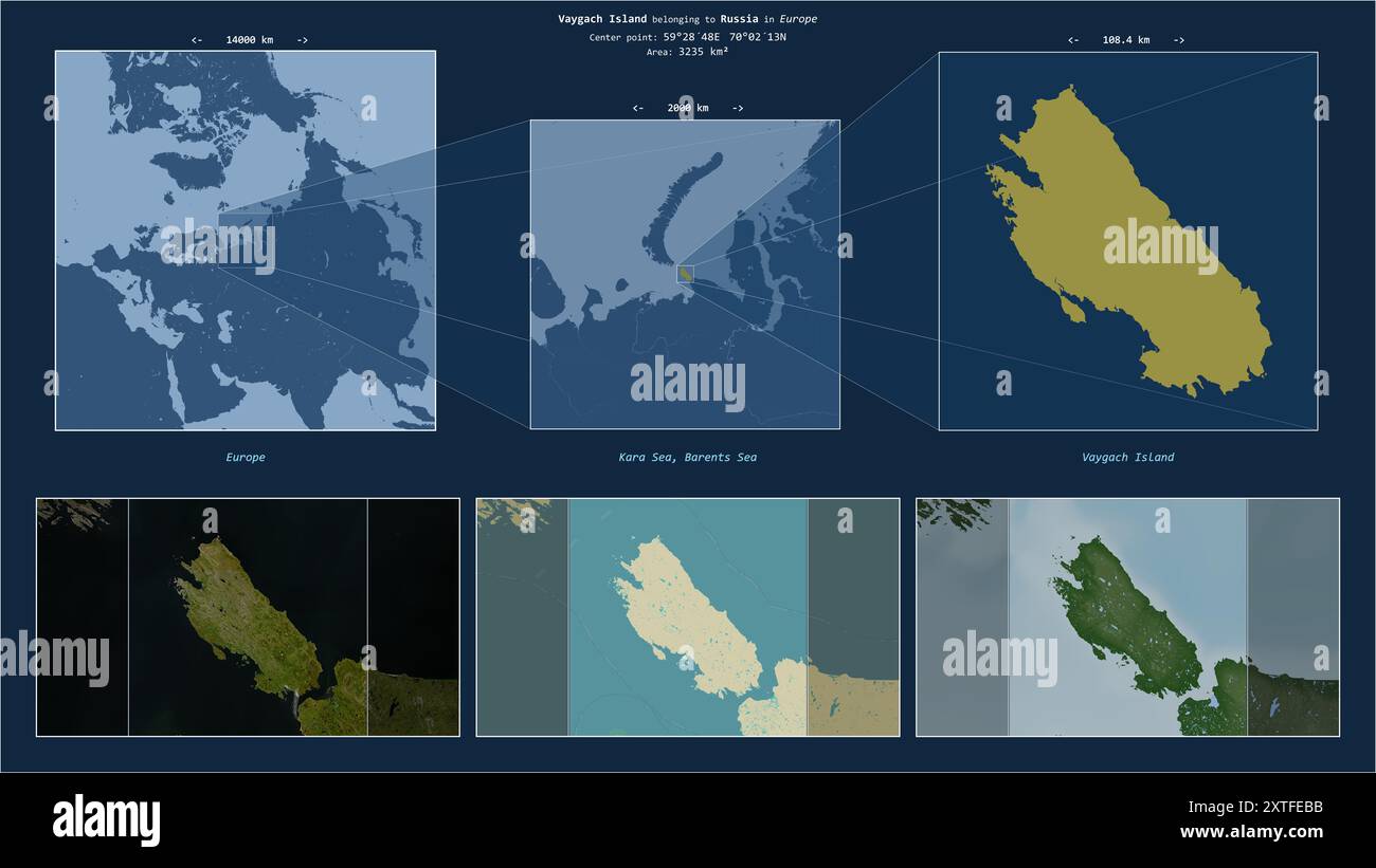Vaygach Island in the Kara Sea - belonging to Russia. Described ...