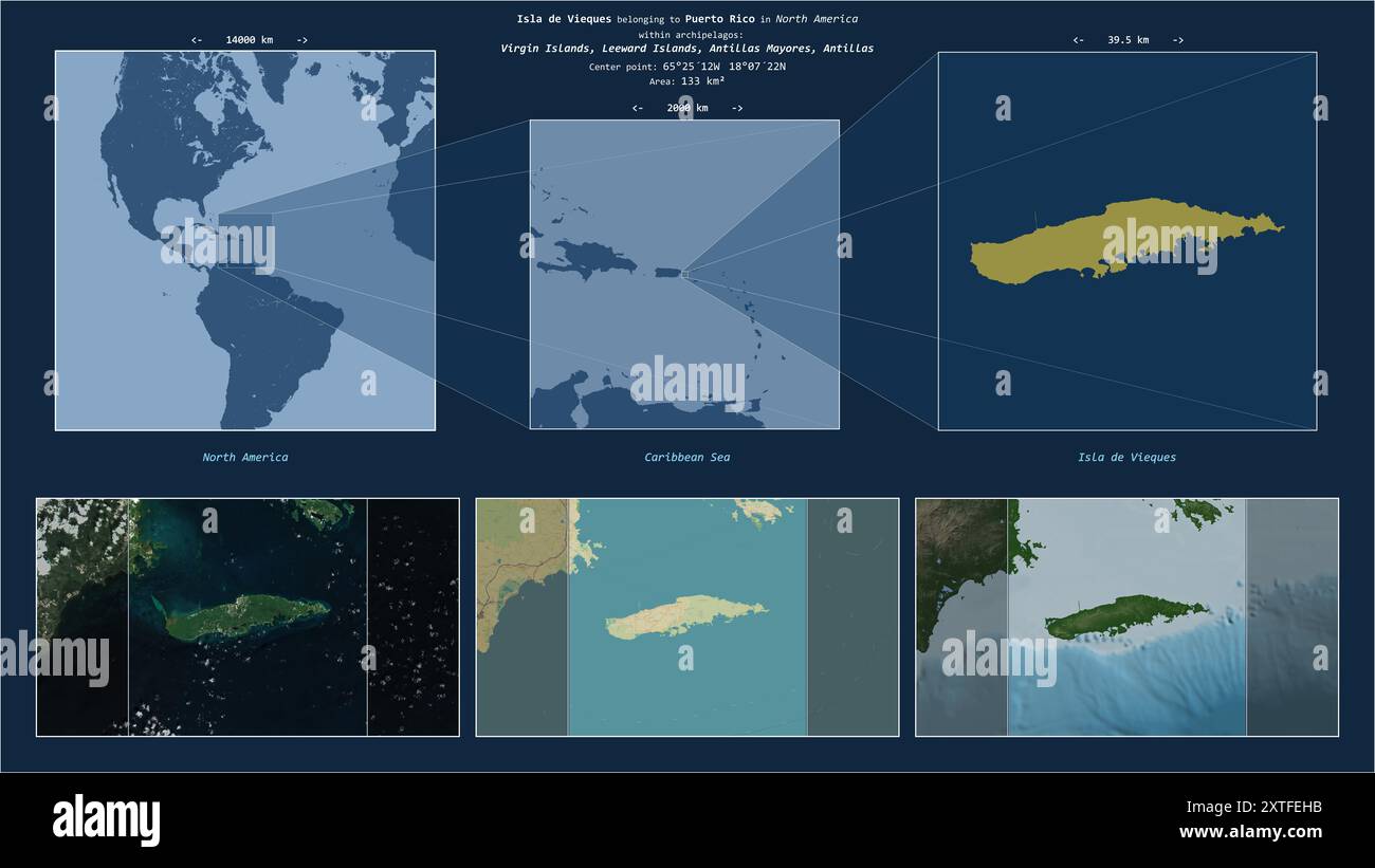 Isla de Vieques in the Caribbean Sea - belonging to Puerto Rico ...