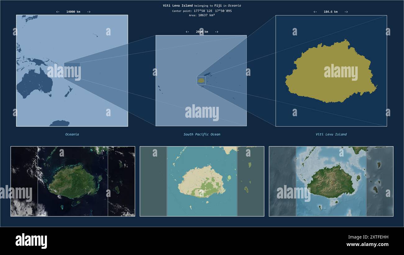 Viti Levu Island in the South Pacific Ocean - belonging to Fiji ...