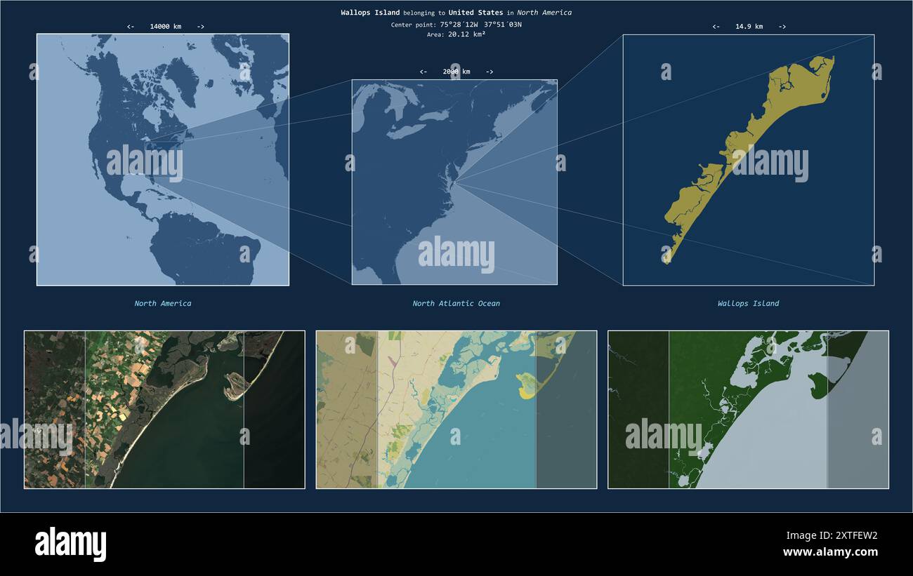 Wallops Island in the North Atlantic Ocean - belonging to United States ...