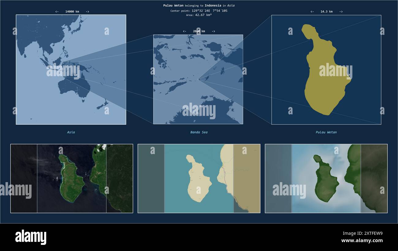 Pulau Wetan in the Banda Sea - belonging to Indonesia. Described ...
