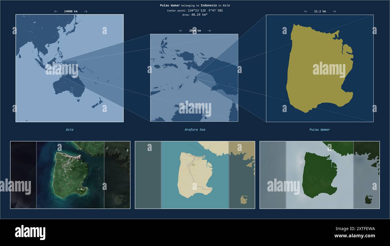 Pulau Wamar in the Arafura Sea - belonging to Indonesia. Described ...