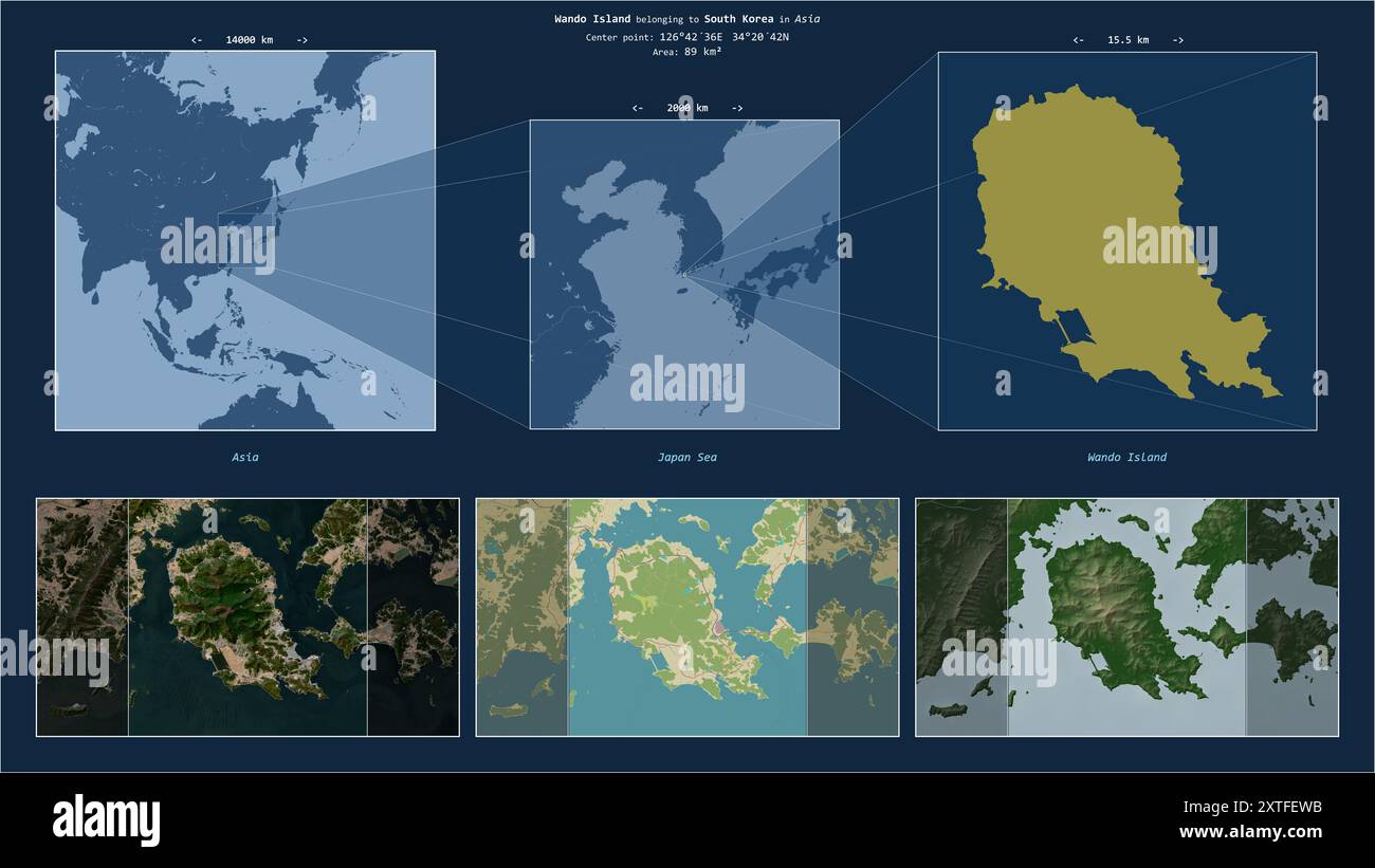 Wando Island in the Japan Sea - belonging to South Korea. Described ...