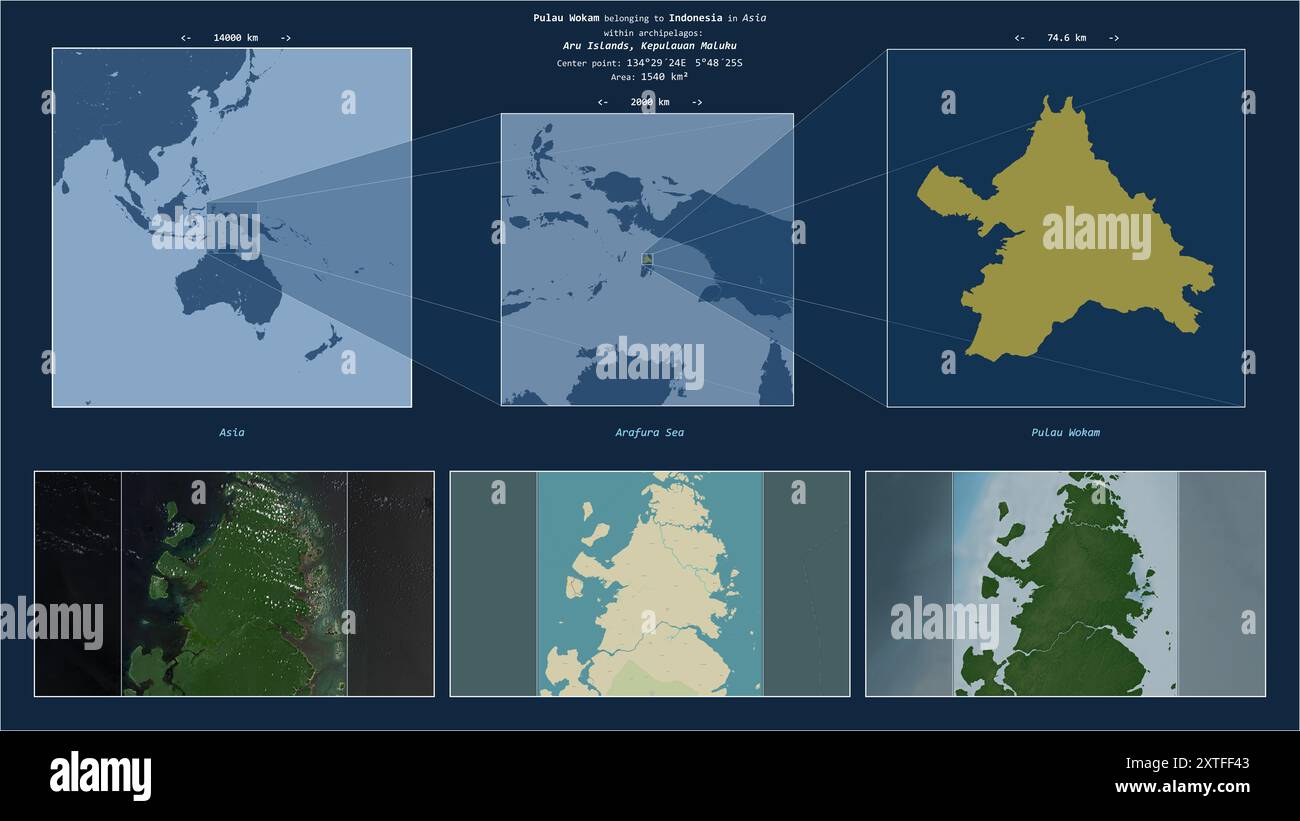 Pulau Wokam in the Arafura Sea - belonging to Indonesia. Described ...