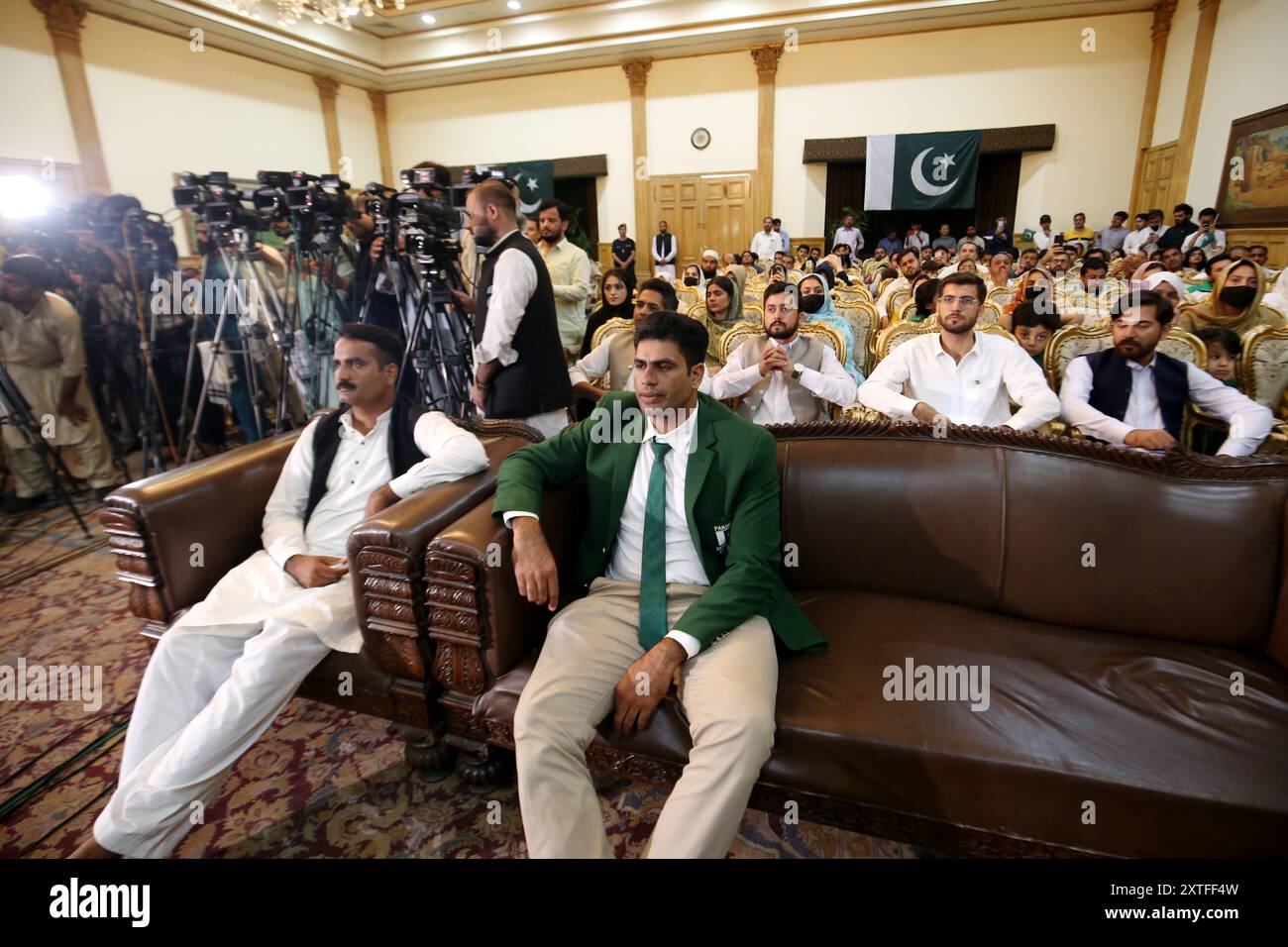 Peshawar, Peshawar, Pakistan. 14th Aug, 2024. Pakistan's Olympic gold ...
