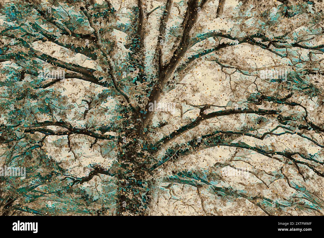 English oak tree painting hi-res stock photography and images - Alamy