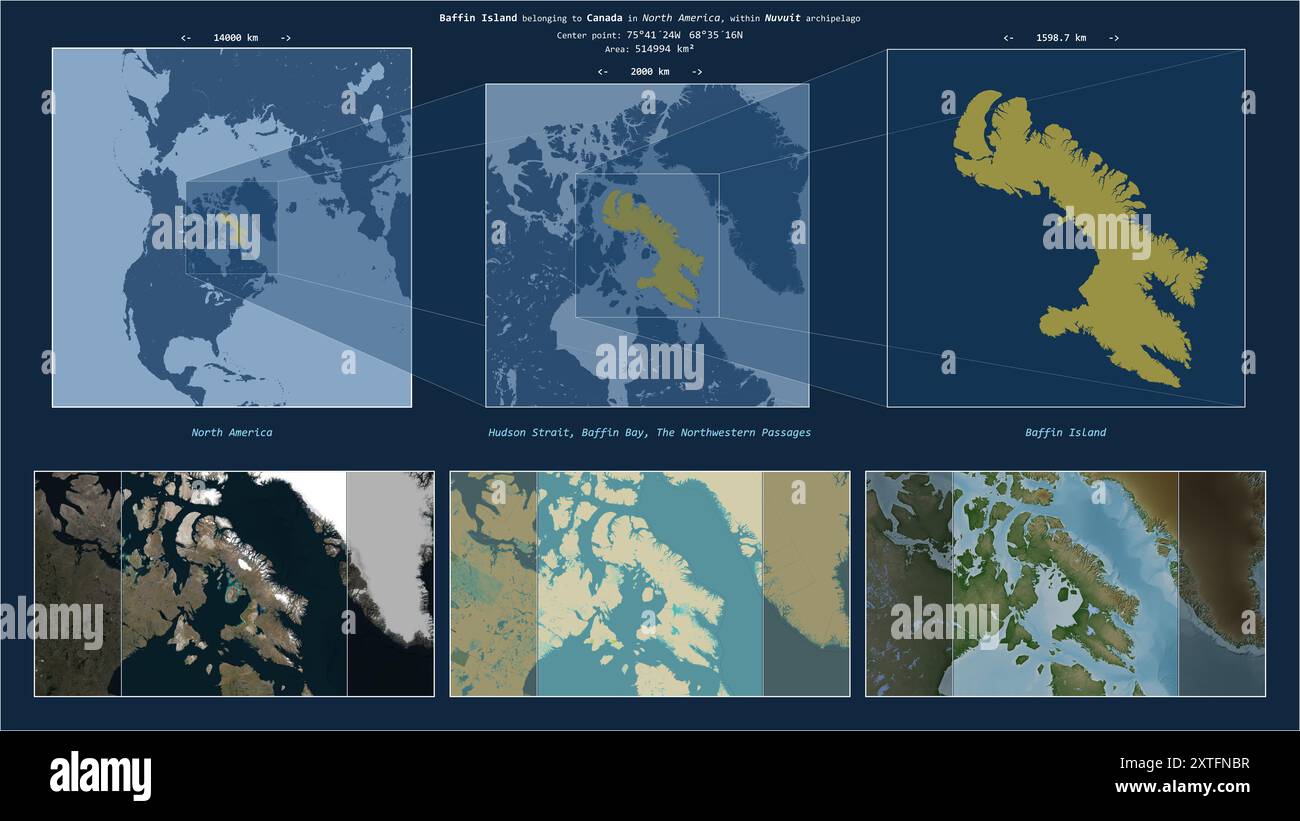 Baffin island map hi-res stock photography and images - Alamy
