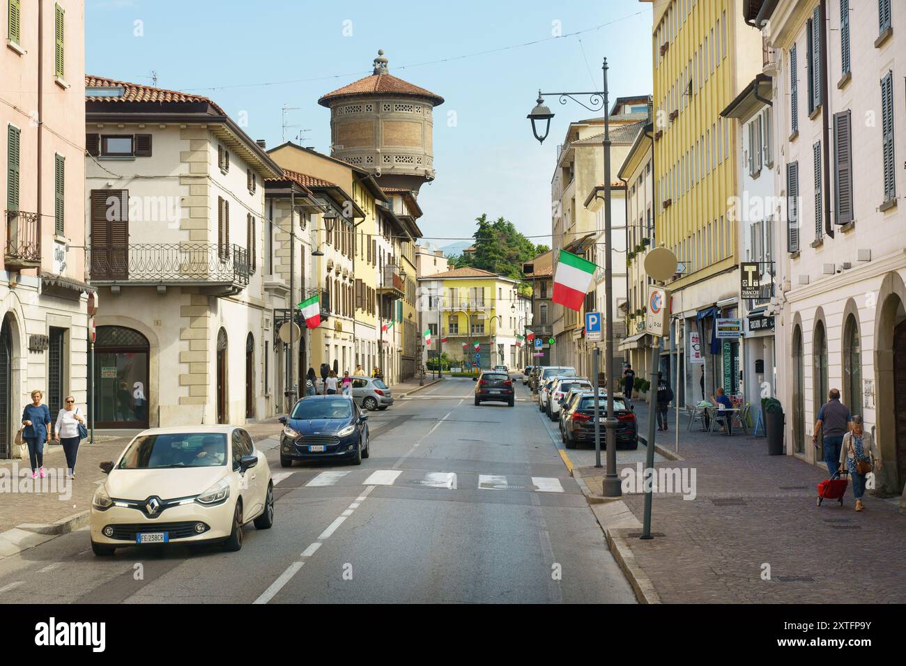 Rovato, Italy - June 8, 2023: A vibrant street filled with locals and ...