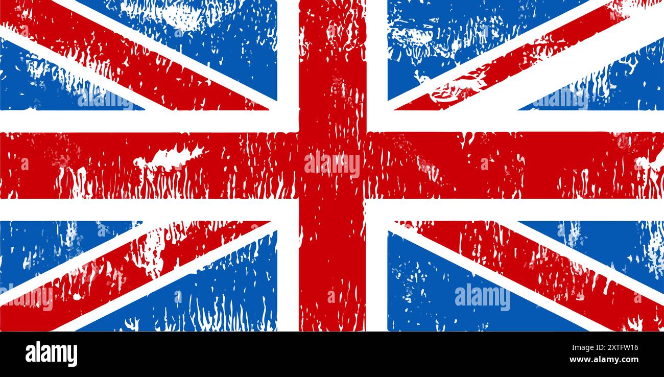 textured brush flag of United Kingdom. United Kingdom grungy texture ...