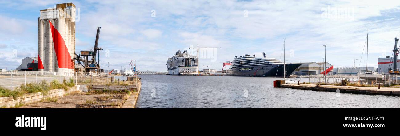 Industrial port area of Grand Port Maritime de Nantes Saint-Nazaire ...