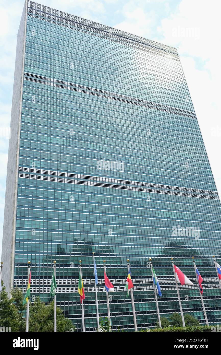 United Nations headquarter - Gebäude / Hauptquartier der Vereinten Nationen in New York City ...