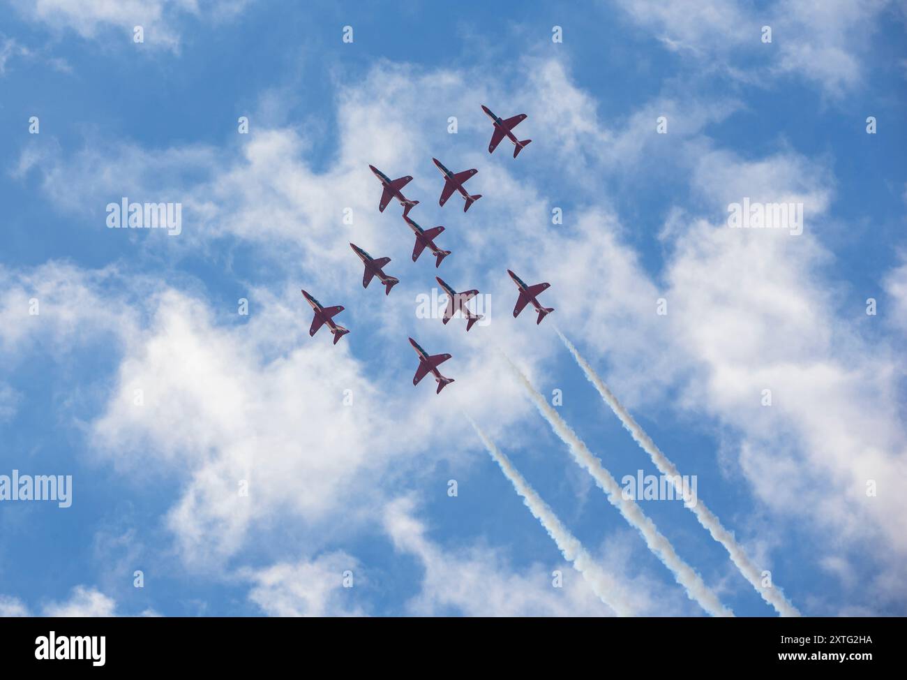 The Red Arrows at Blackpool Air Show, closing the show on Sunday August ...