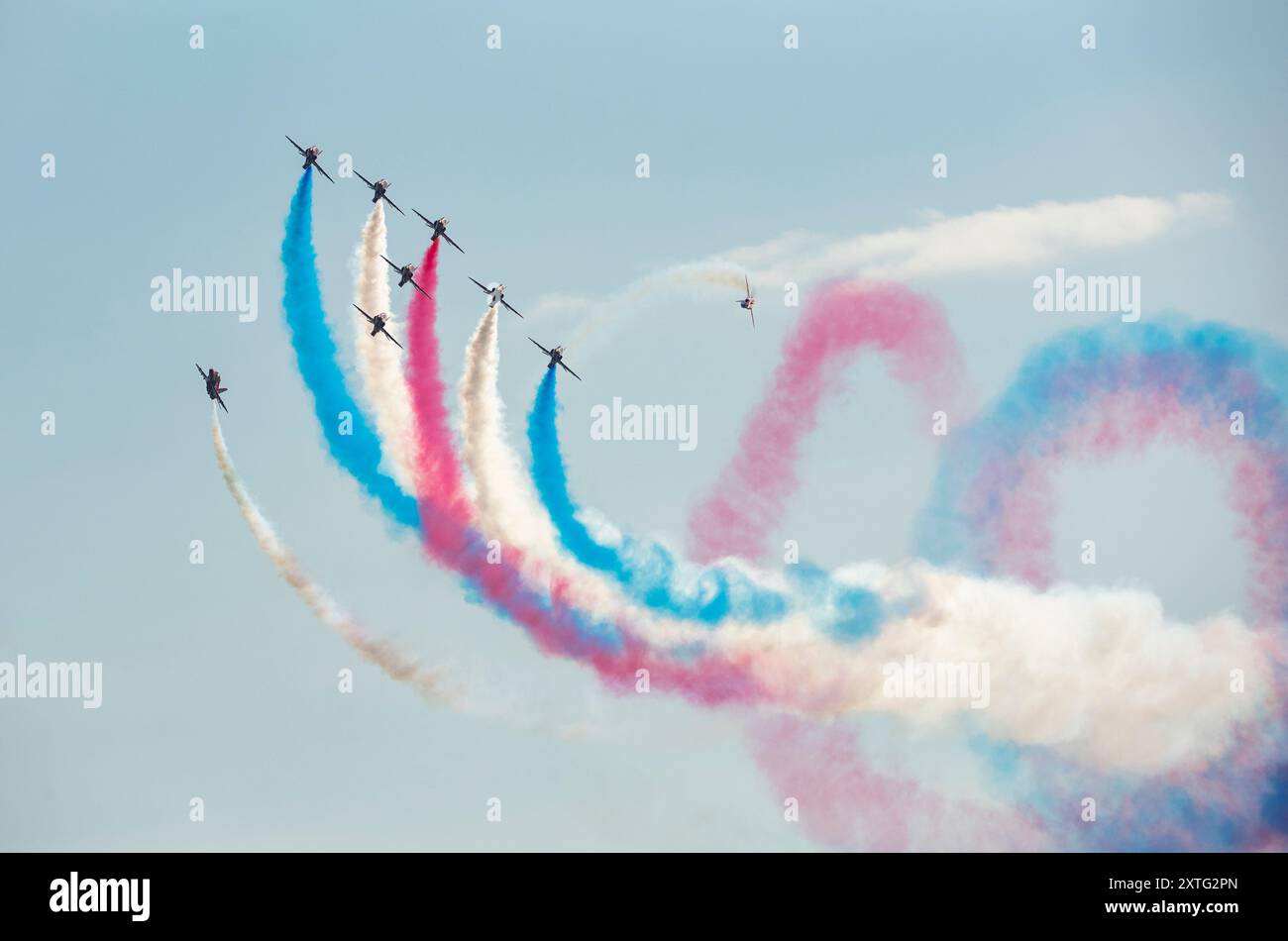 The Red Arrows at Blackpool Air Show, closing the show on Sunday August ...
