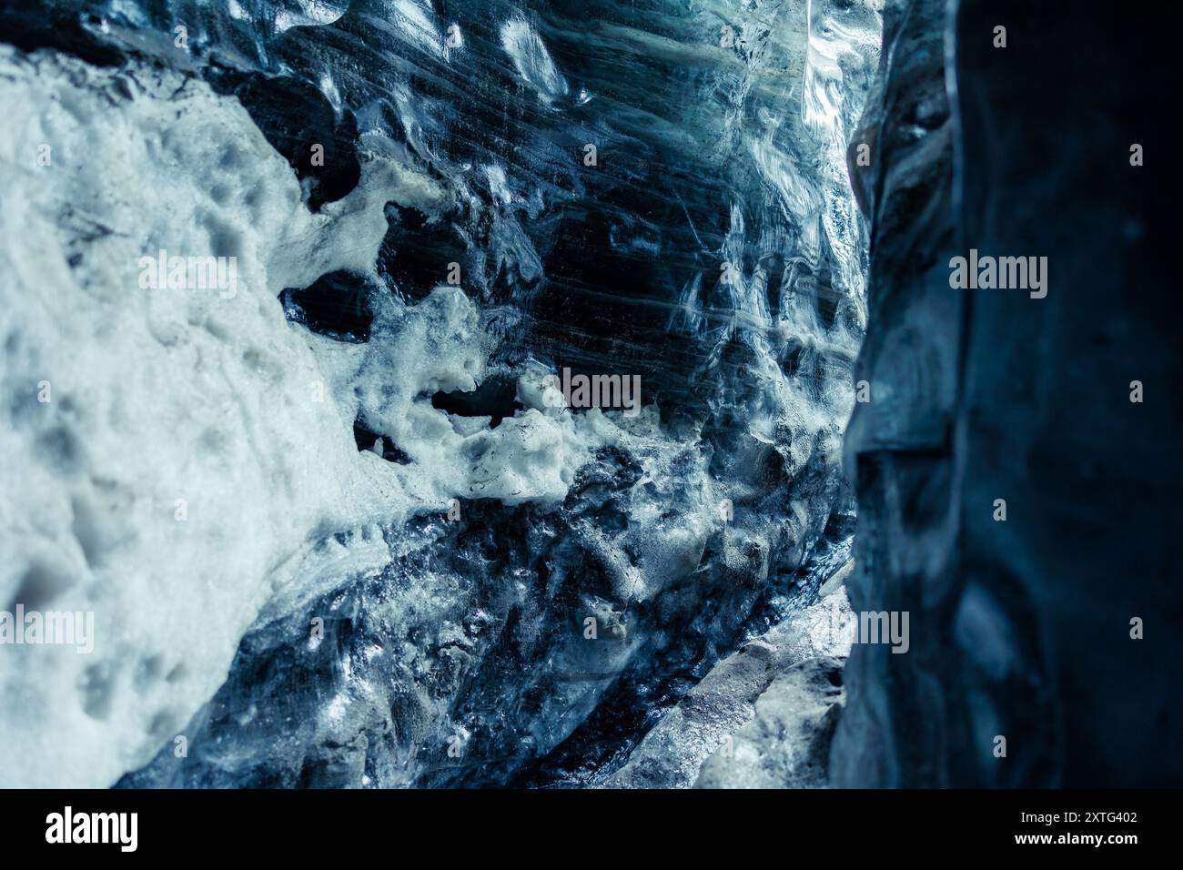 Ice caves inside vatnajokull glacier, global warming affecting ...