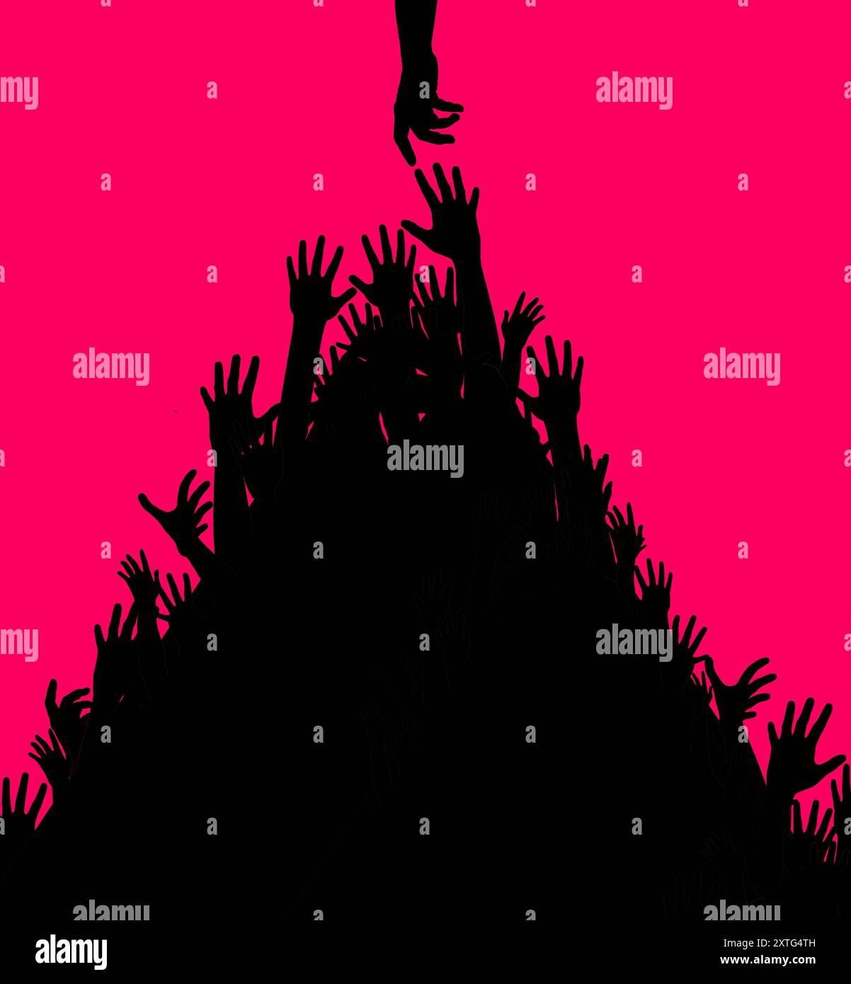 Many people need help and reach for a single hand that is offering that ...