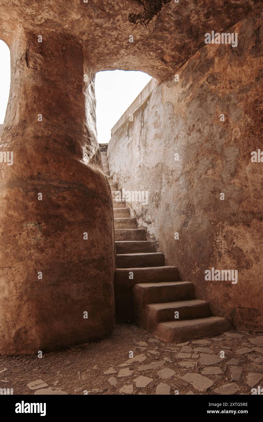 stairs ascending from a ruin in the desert Stock Photo - Alamy