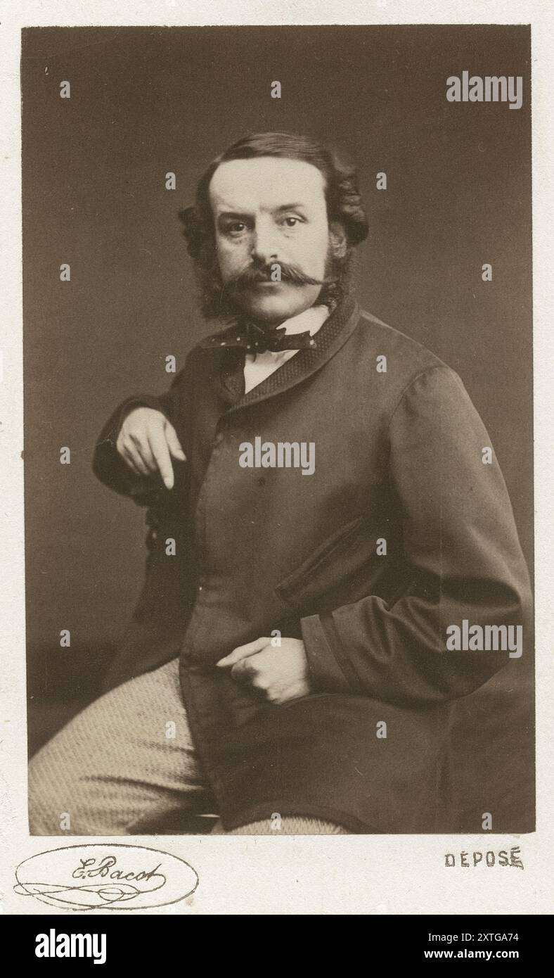 Francois-Victor Hugo by Edmond Bacot, 1862 Stock Photo - Alamy