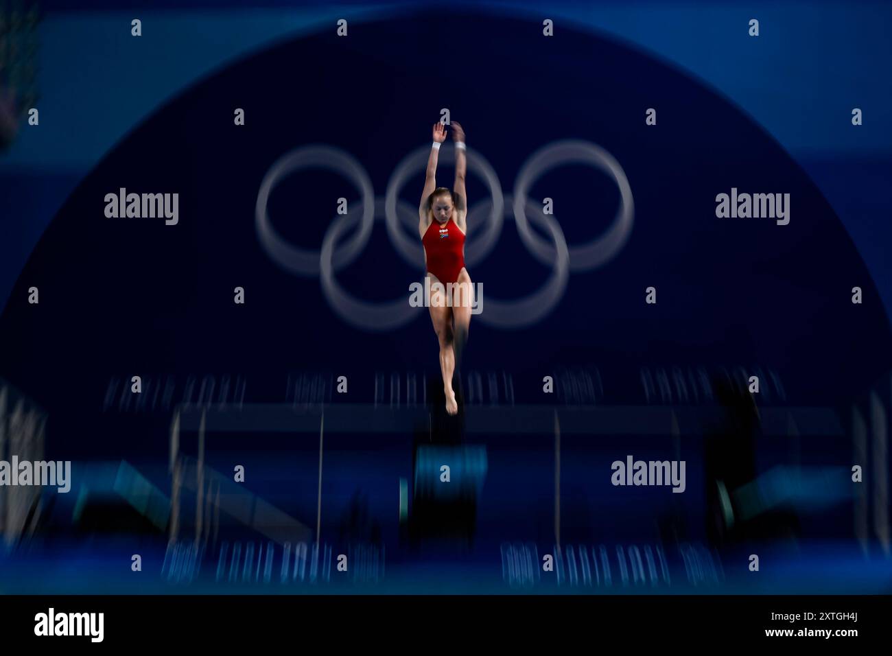 Julia Vincent of South Africa competes in the diving 3m Springboard ...