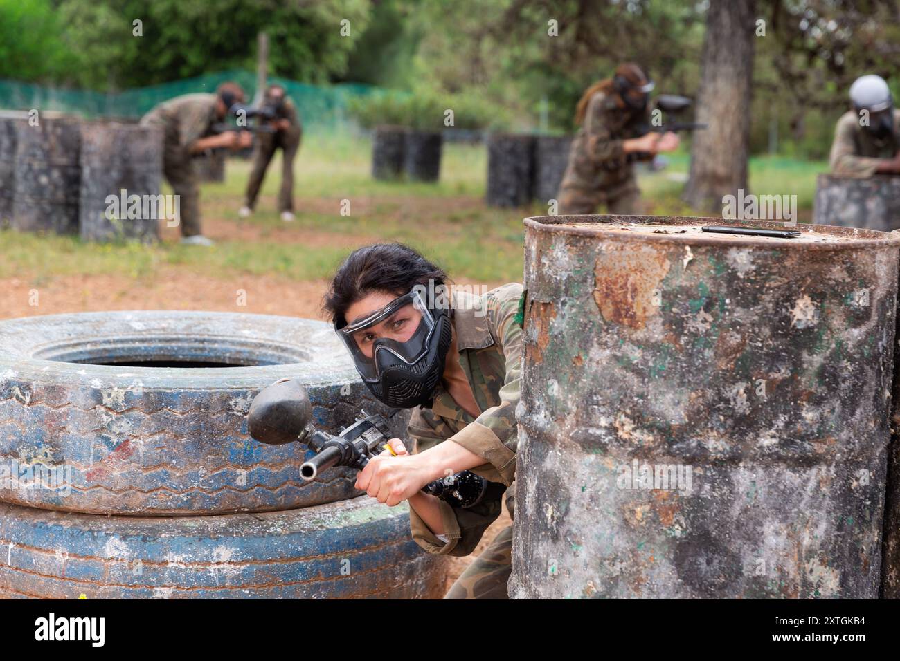 Female shooting targets hi-res stock photography and images - Alamy