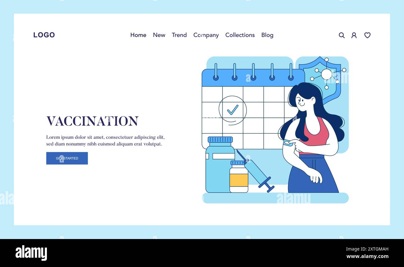 Health Prevention concept. A woman monitors her vaccine schedule ...