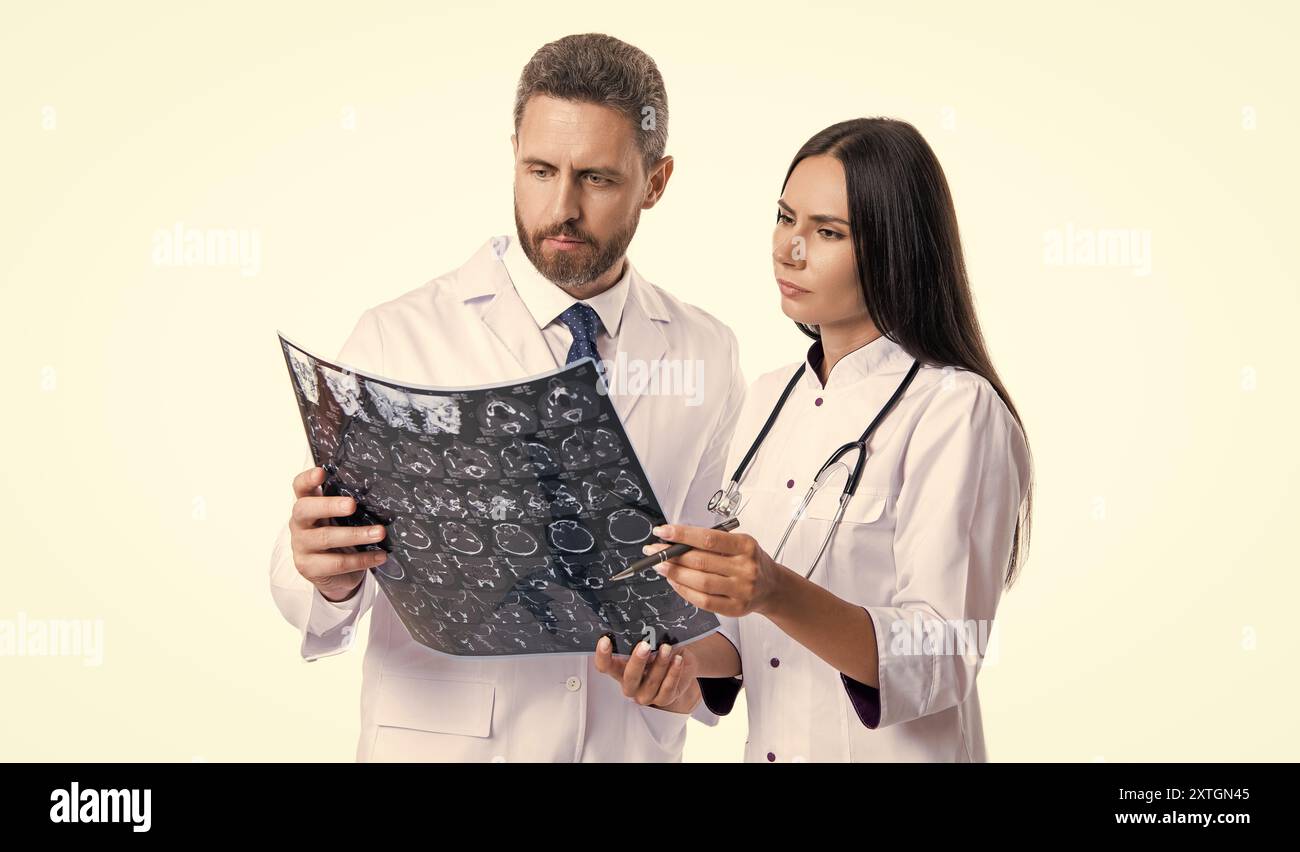 healthcare and medicine. medicine concept. doctor hold xray of nuclear ...