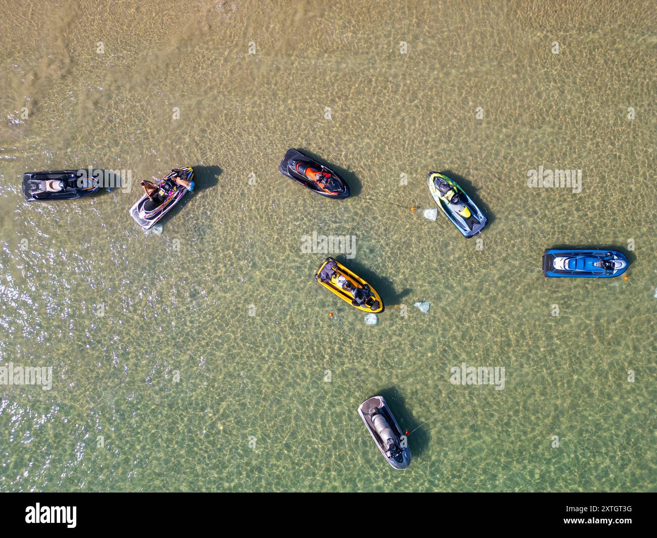 Aerial drone shot jet ski hi-res stock photography and images - Alamy