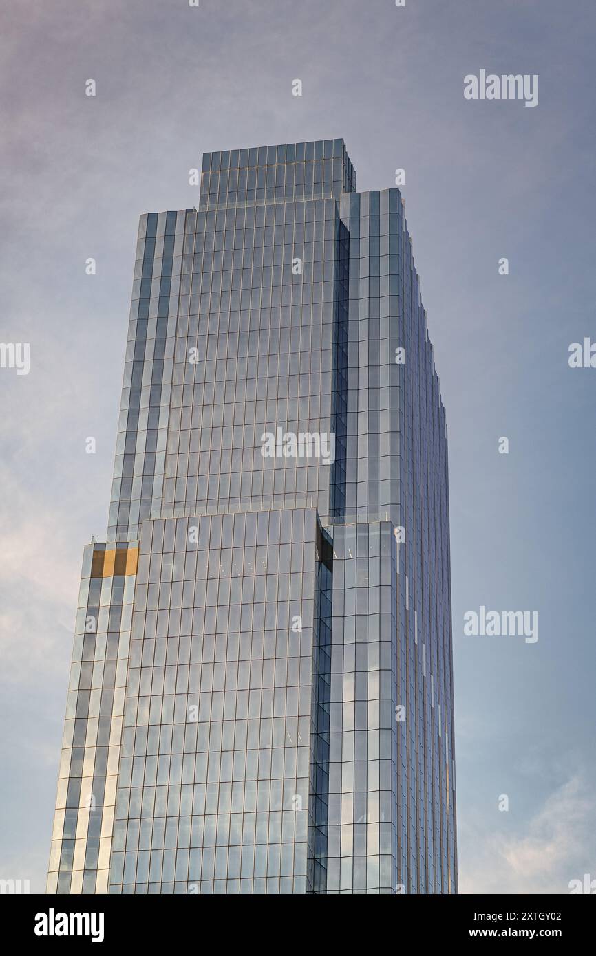 modern city perspective. skyscraper in metropolis city. city downtown ...