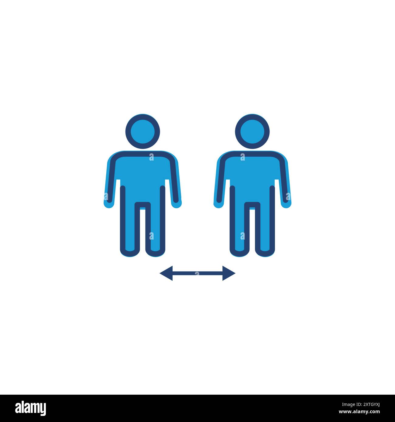 Social distance icon vector. social distancing icon. self quarantine ...
