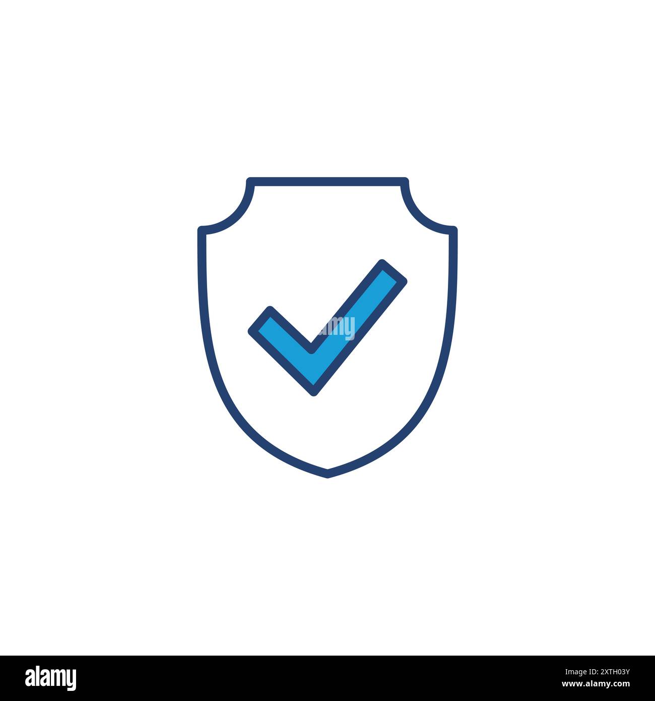 Shield check mark icon vector. Protection approve sign. Safe icon ...
