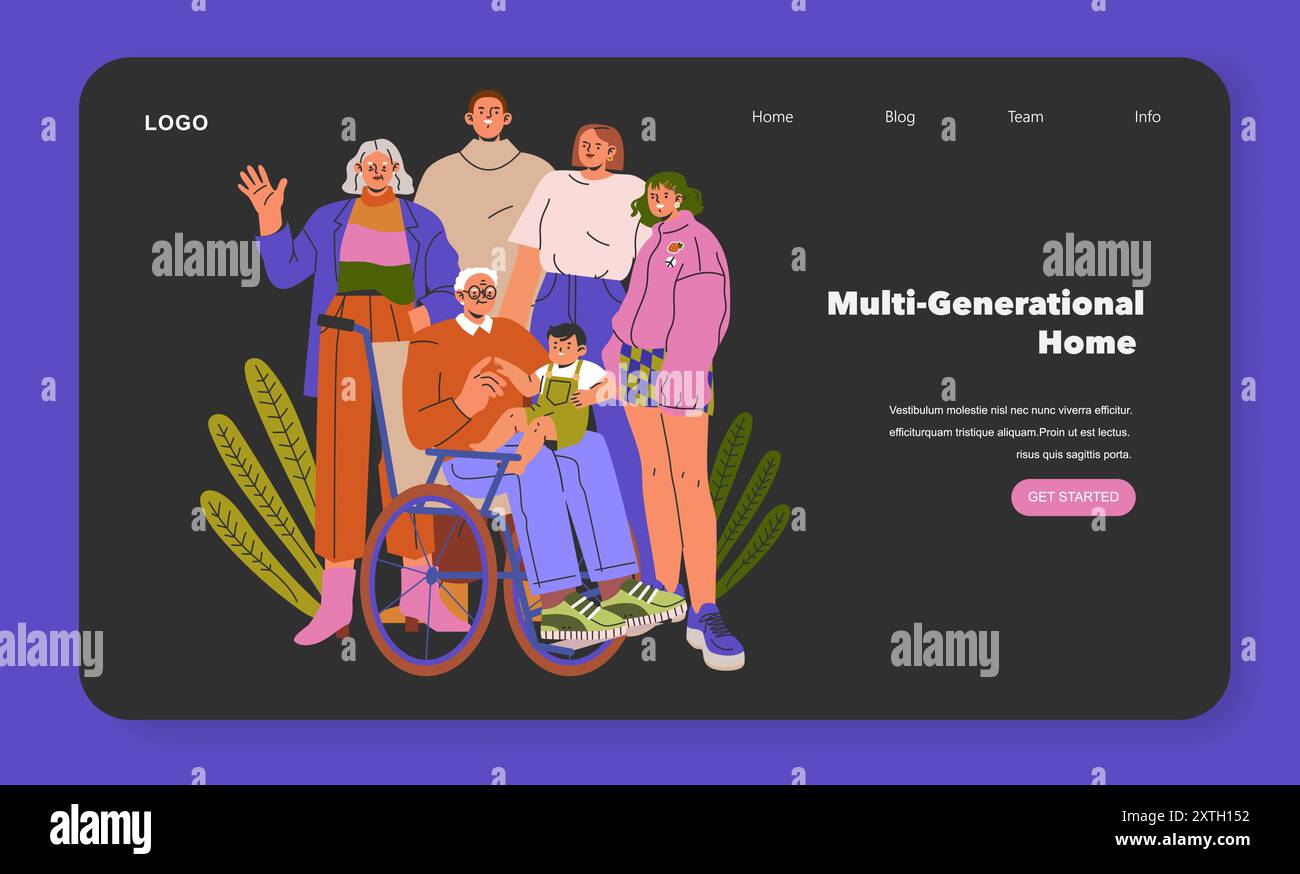 Multigenerational group Stock Vector Images - Alamy