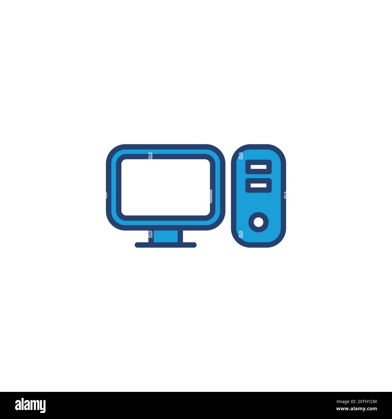 Computer icon vector. computer monitor icon vector Stock Vector Image ...