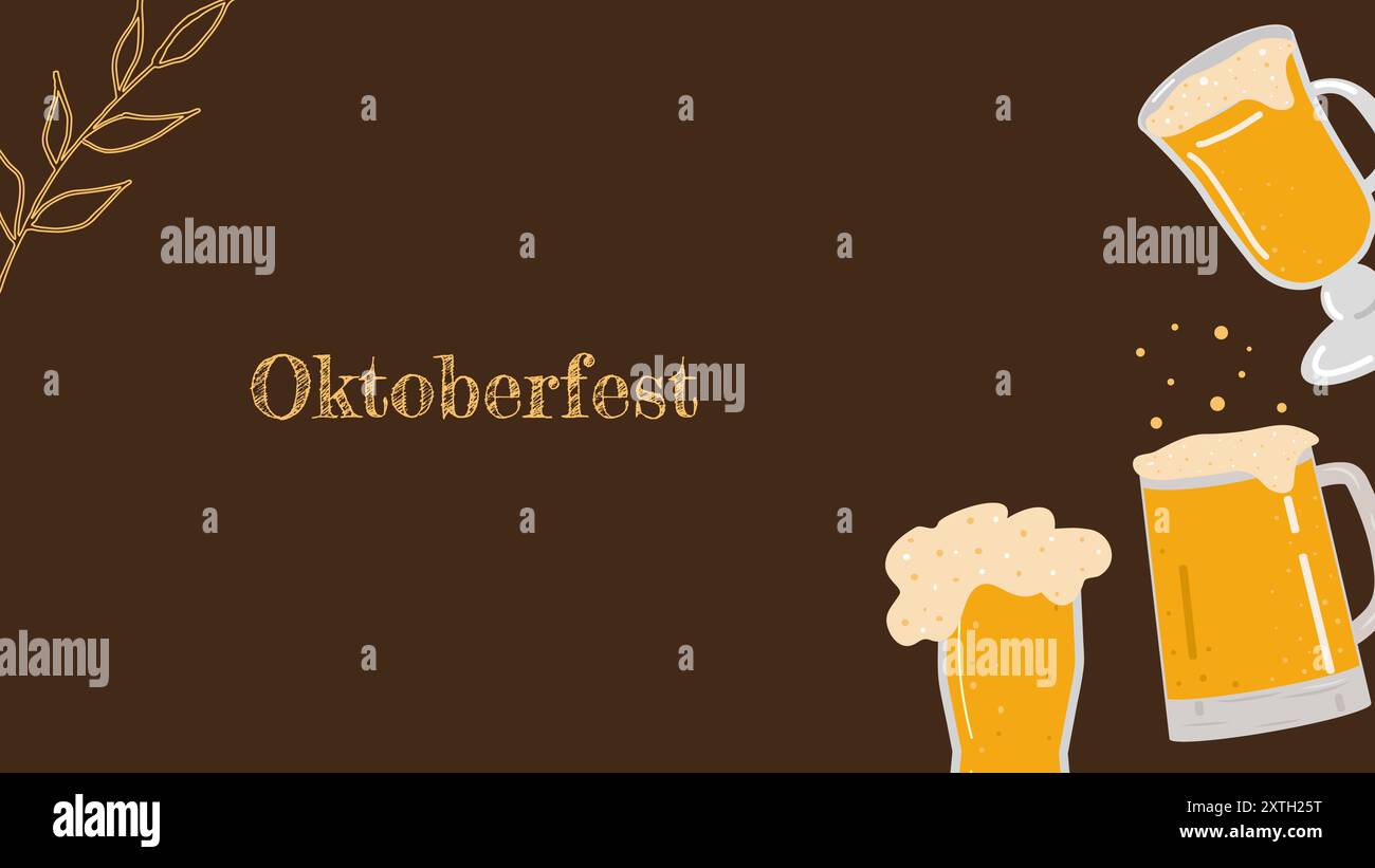 Oktoberfest annual beer festival in Germany banner. Popular cultural ...