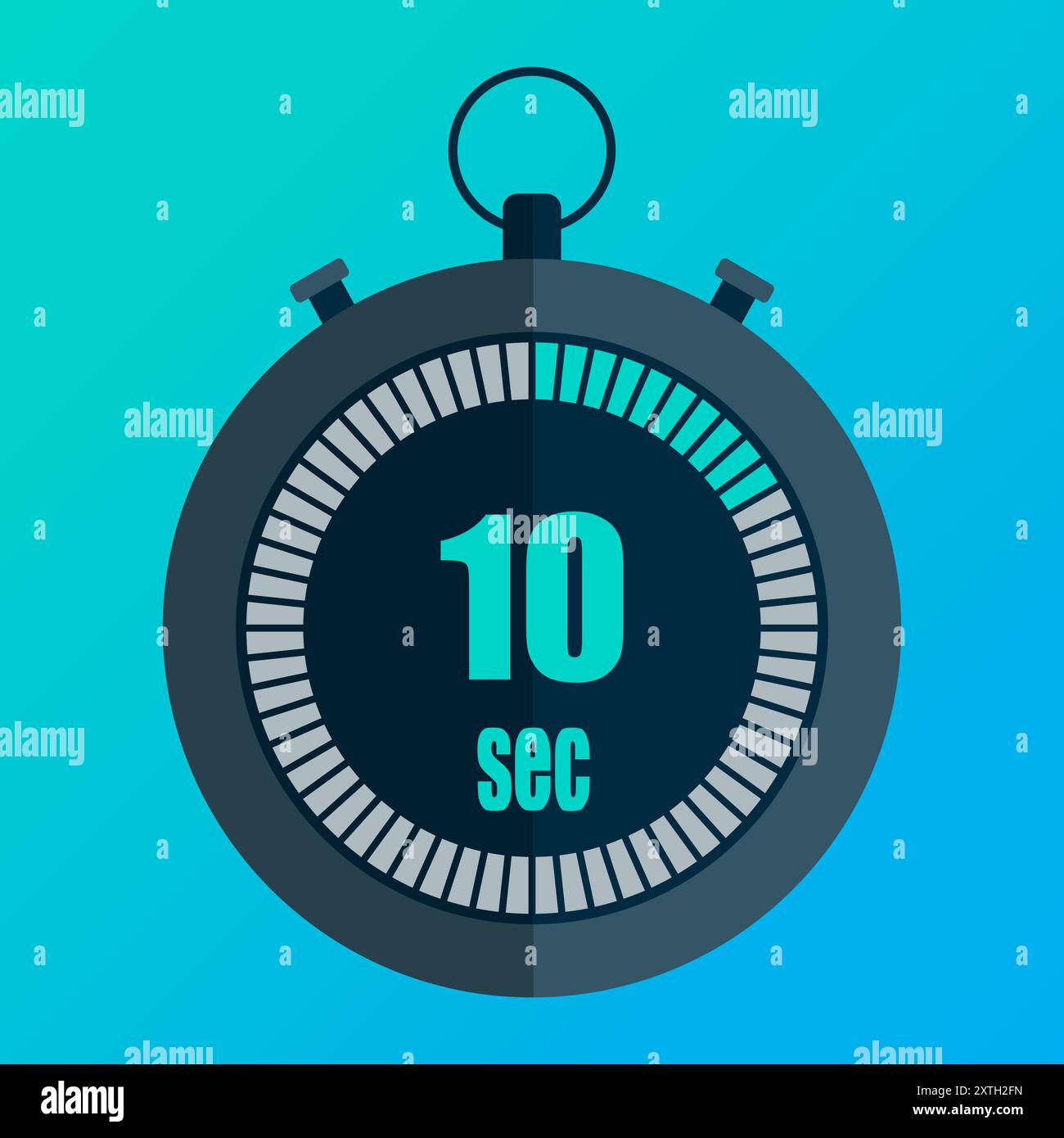 Green stopwatch icon. Ten seconds. 10 seconds. Time management. Vector ...