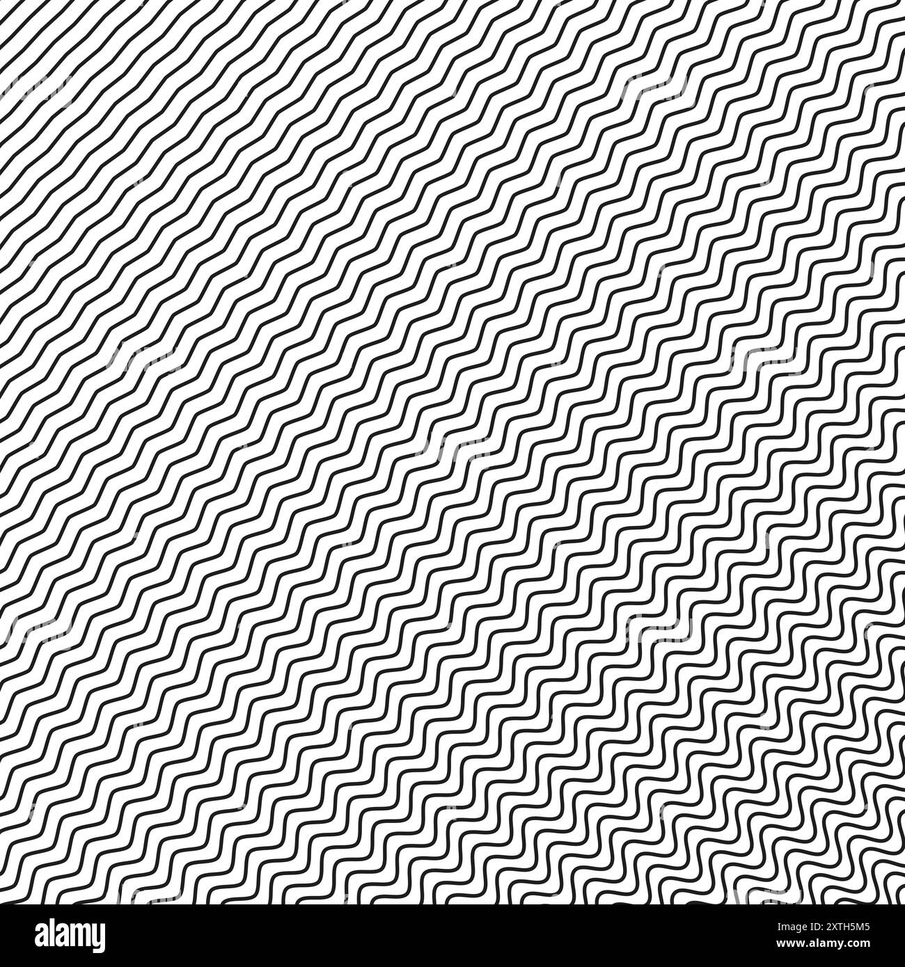 Abstract wavy line pattern. Black and white design. Diagonal seamless ...