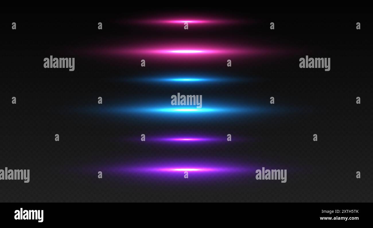 Glowing lines, neon in motion light effect. Shiny beam or ray, abstract ...