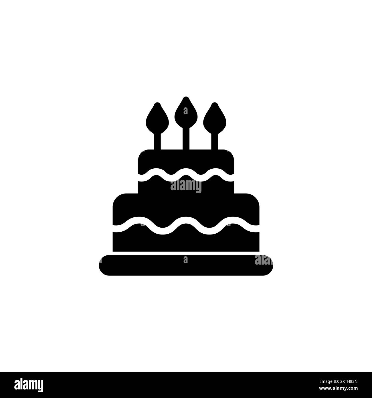 Cake icon logo design. Cake sign and symbol. Birthday cake icon Stock ...