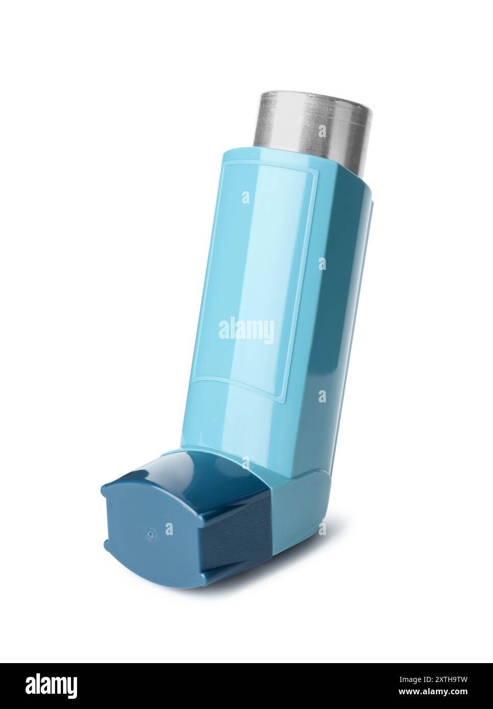One inhaler isolated on white. Asthma treatment Stock Photo - Alamy