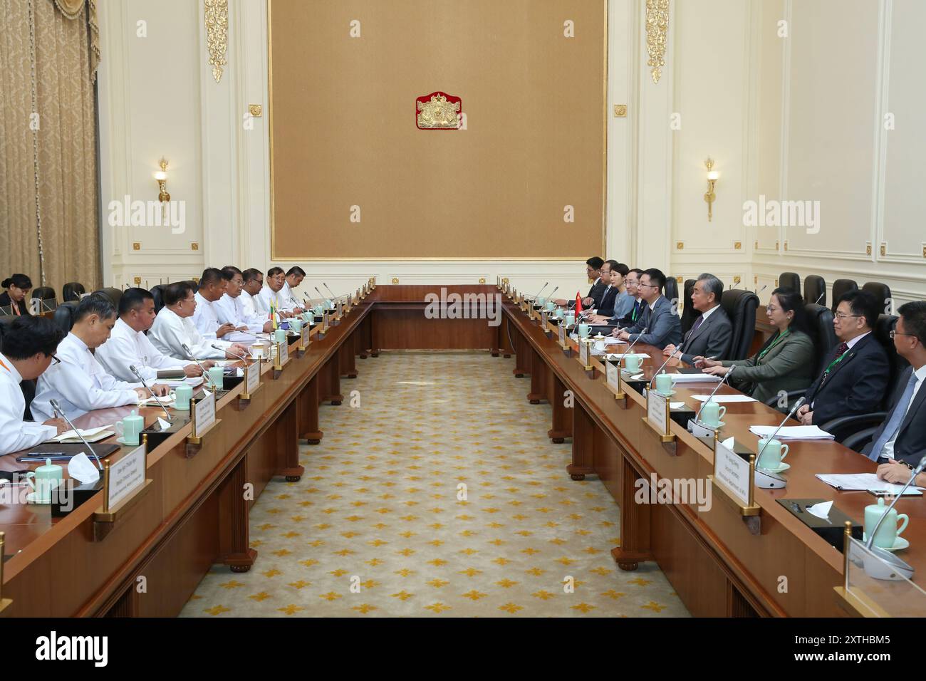 Nay Pyi Taw, Myanmar. 14th Aug, 2024. Chairman of Myanmar's State ...