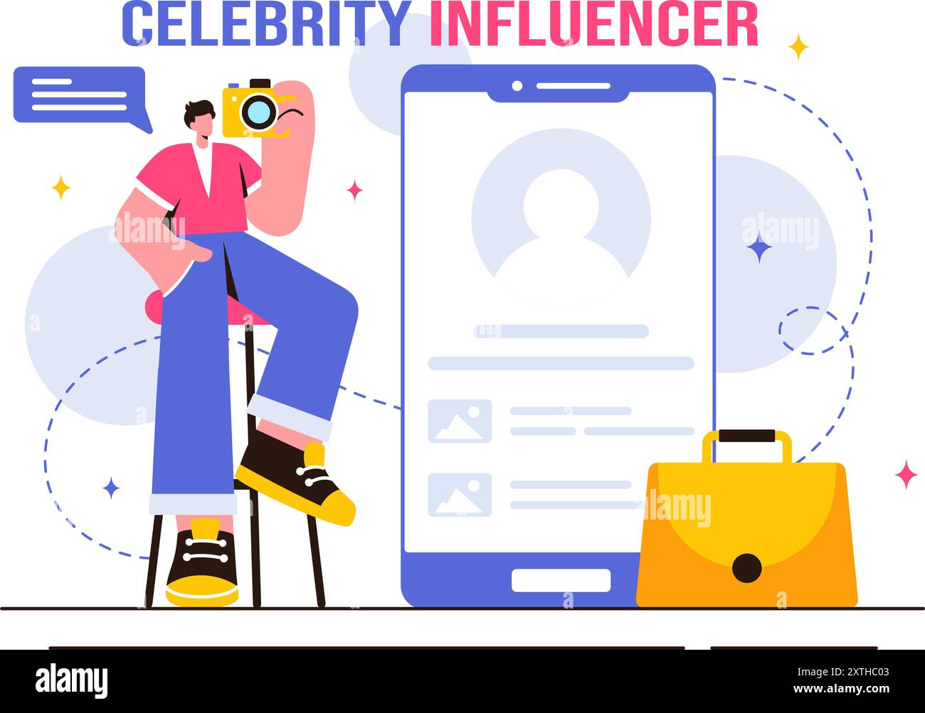 Celebrity influencers Stock Vector Images - Alamy