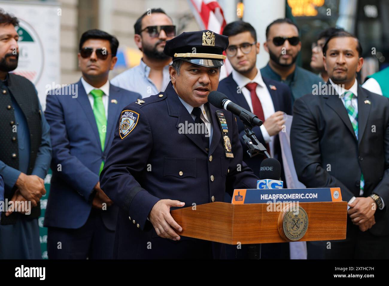 New York, USA, August 14, 2024 - NYPD Inspector Rana along with New ...
